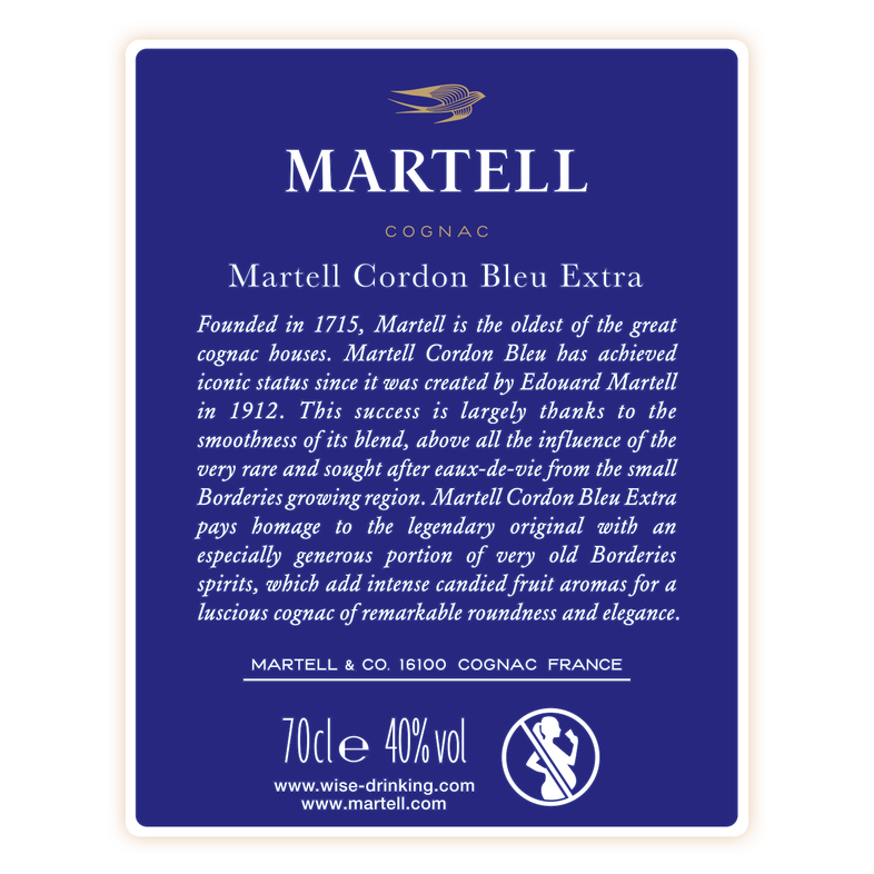 Martell Cognac France Cordon Bleu Extra 1L | Wecommerce by Pernod Ricard
