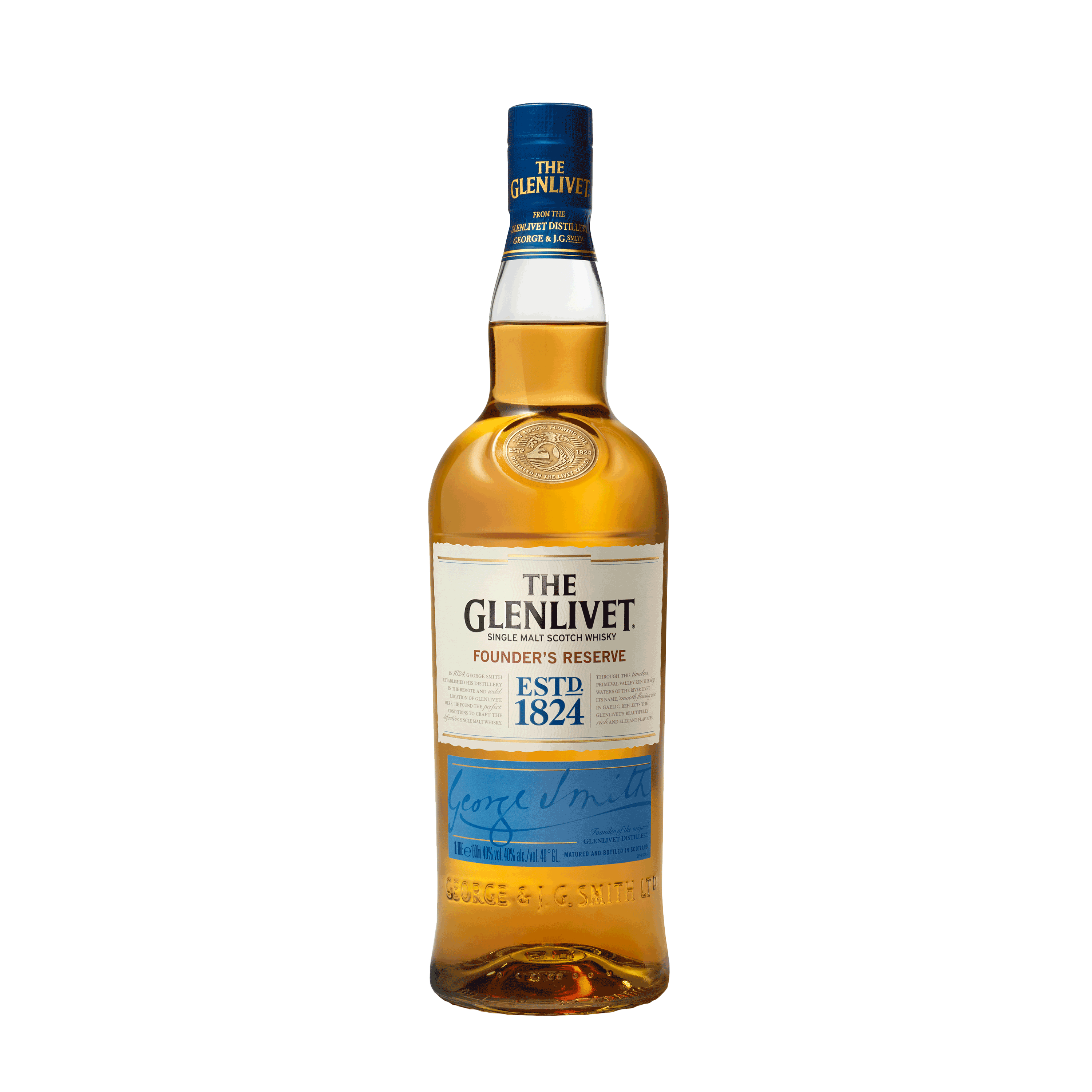 The Glenlivet Single Malt Whisky Scotland Founder's Reserve 1L Bottle | Wecommerce by Pernod Ricard